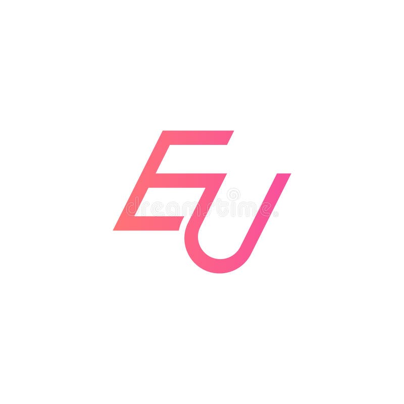 EU Logo, EU Monogram, Initial EU Logo, Letter EU Logo, Letter EU Icon ...