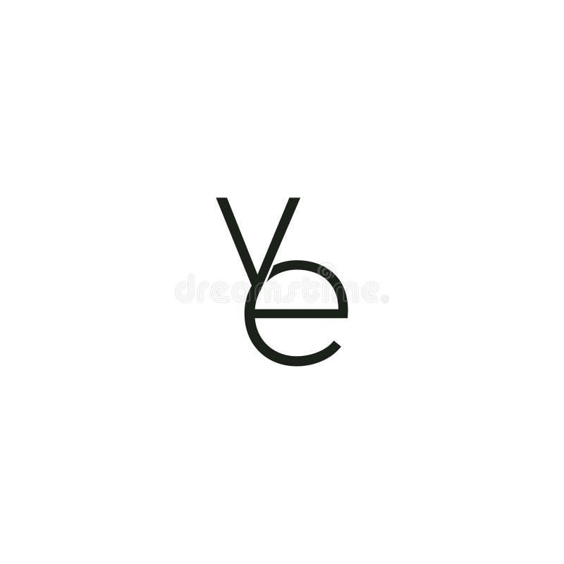 Alphabet Initials Logo YE, EY, Y and E Stock Vector - Illustration of ...