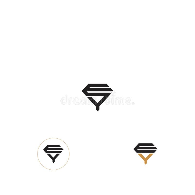 Alphabet Initials Logo YE, EY, Y and E Stock Vector - Illustration of ...