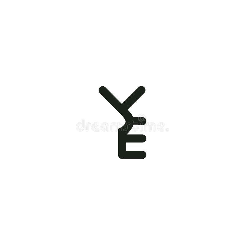 Alphabet Initials Logo YE, EY, Y and E Stock Image - Illustration of ...
