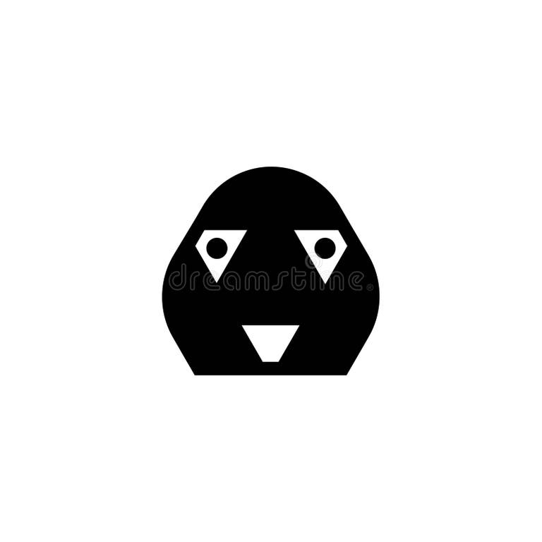 Black Head Vector Logo Design Stock Vector - Illustration of design ...