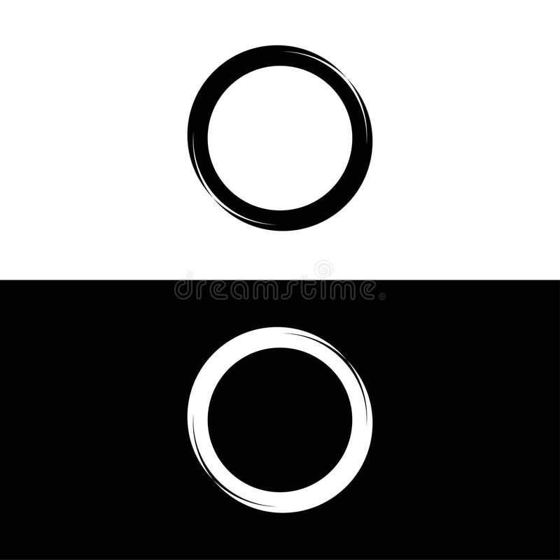 Circle Vector Logo Template Design Stock Vector - Illustration of brush ...