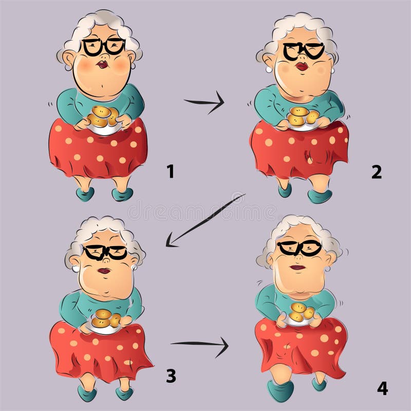 Grandma Carrying a Plate of Cookies Walk Animation Sprite Set Stock ...