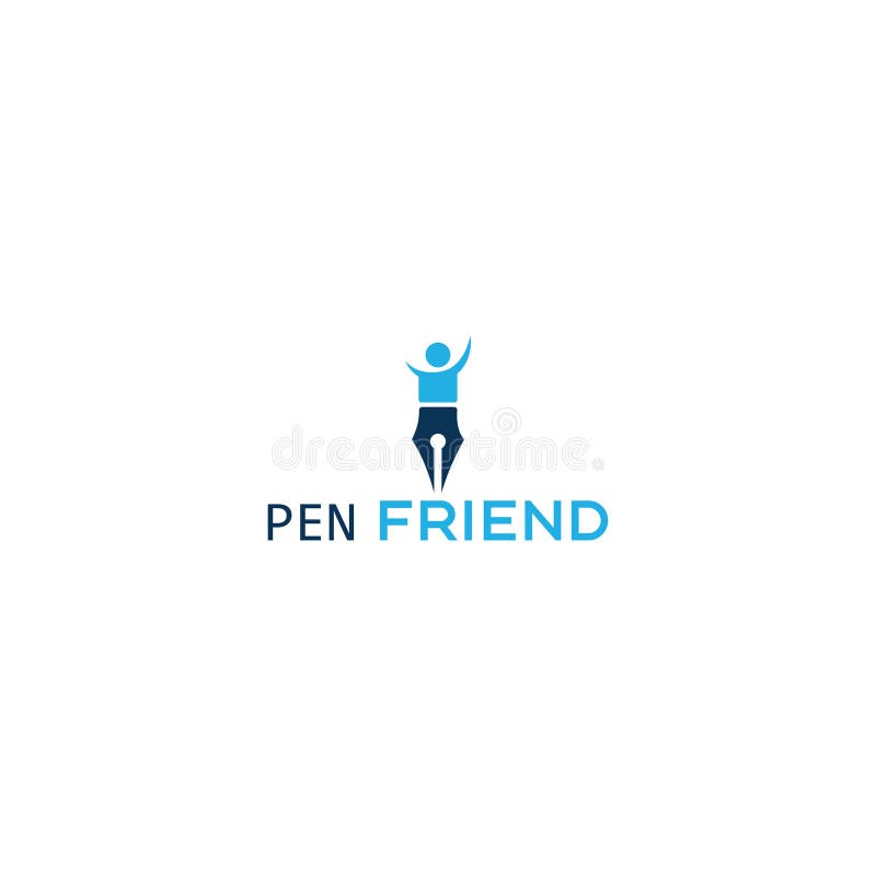 Pen Friend logo design stock vector. Illustration of human - 271080779