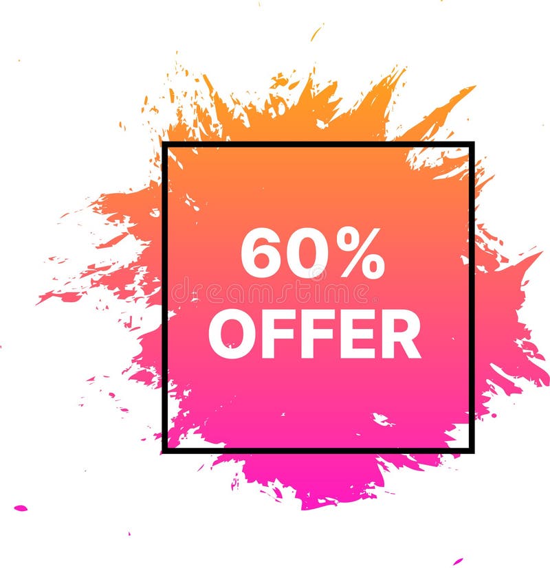 Offer Banner Template. Discount Banner Stock Illustration ...