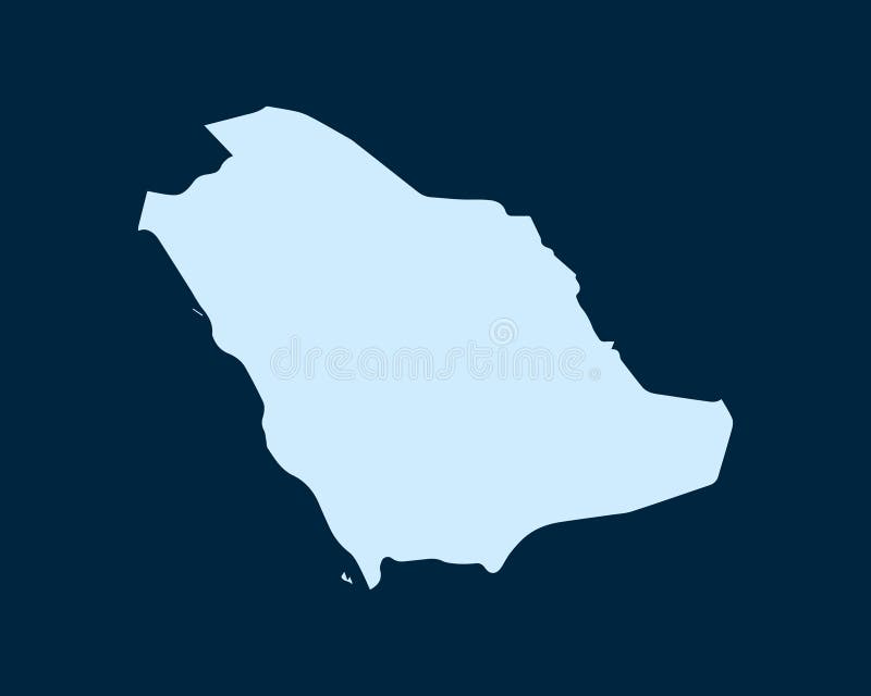 Light Blue Design Concept of Country Saudi Arabia Map Isolated on Dark ...