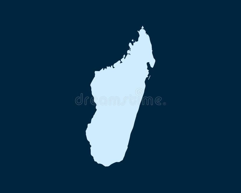 Light Blue Design Concept of Country Madagascar Map Isolated on Dark ...