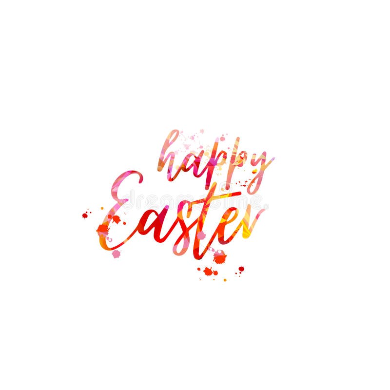 Happy Easter Calligraphy Art Banner Stock Vector - Illustration of ...