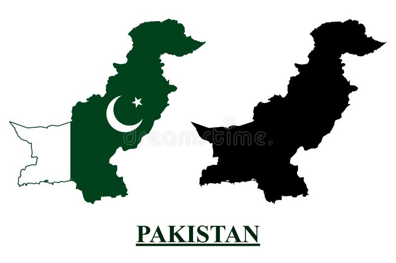 Pakistan National Flag Map Design, Pakistan Country Flag Inside the Map ...
