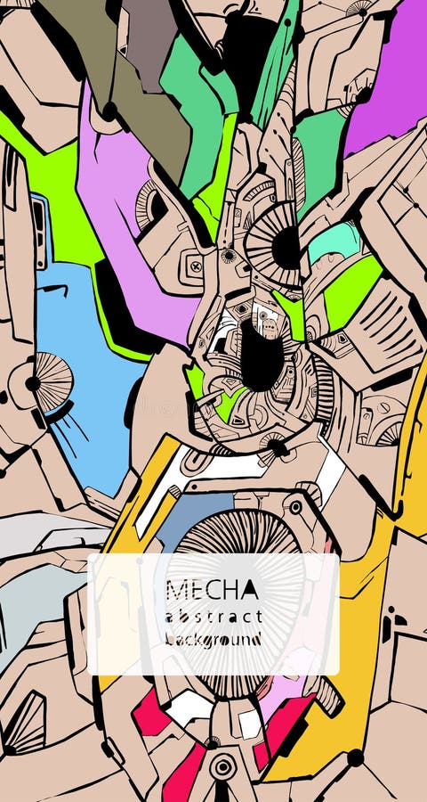 Mecha abstract background stock illustration. Illustration of mecha ...
