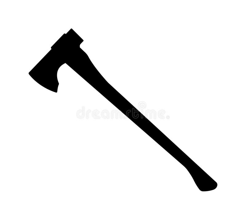 Axe Silhouette, Hand Axe Tool Vector Stock Vector - Illustration of ...