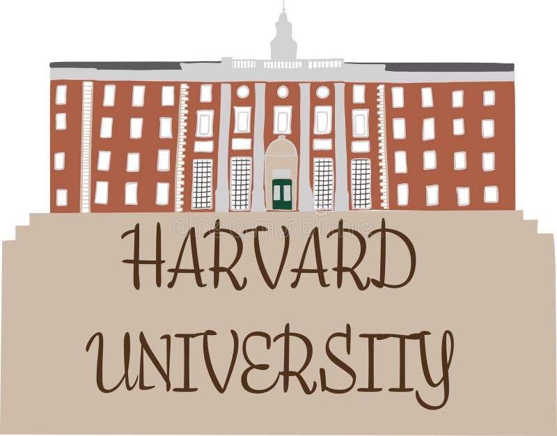 Colorful Harvard University Sketch Illustration Stock Vector ...