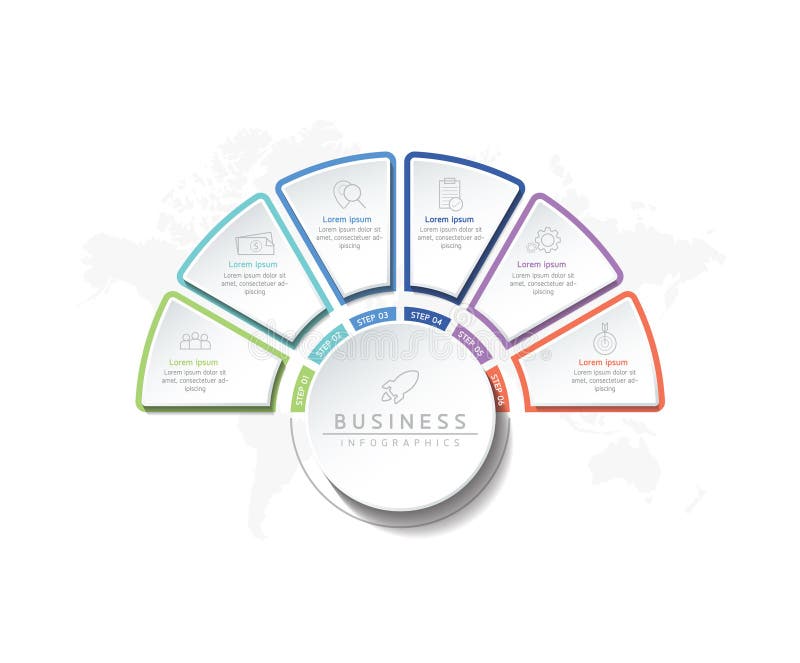 Connecting Steps Business Infographic Template Stock Vector ...