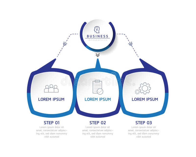 Connecting Steps Business Infographic Template Stock Vector ...