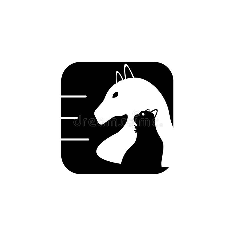 Square Cat and Horse Animal Vector Logo Design Stock Vector ...