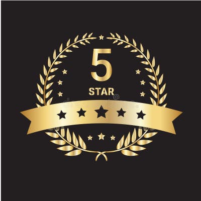 5 Star Review Vector Badges. Star Reviews Logo, Icon and Badges Stock ...