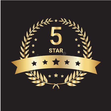 5 Star Review Vector Badges. Star Reviews Logo, Icon and Badges Stock ...