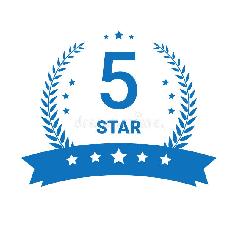 5 Star Review Vector Badges. Star Reviews Logo, Icon and Badges. 5 Star ...