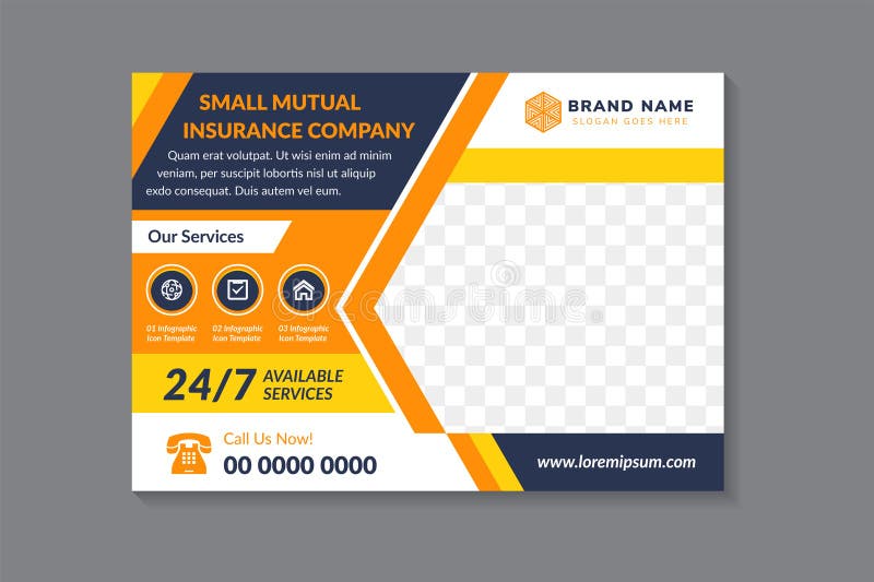 Small Mutual Insurance Company Horizontal Flyer Stock Vector ...
