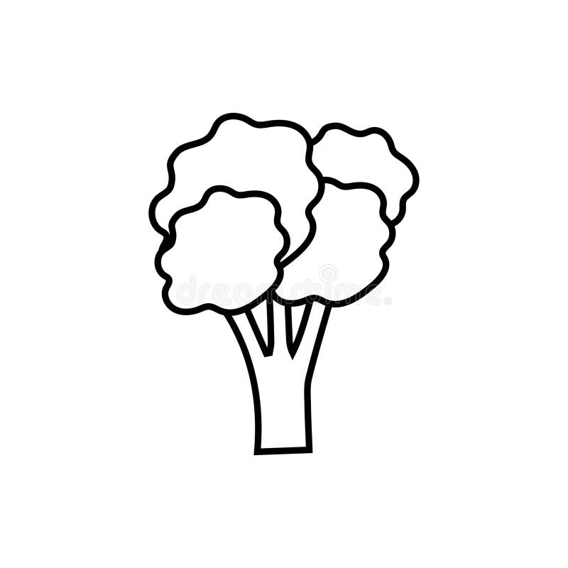 Broccoli Vegetables Icon Vector Design Template, Broccoli Icon, Cartoon ...