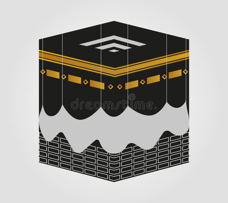 Kaaba Mecca Hajj Drawing, Islamic Site Stock Vector - Illustration of ...