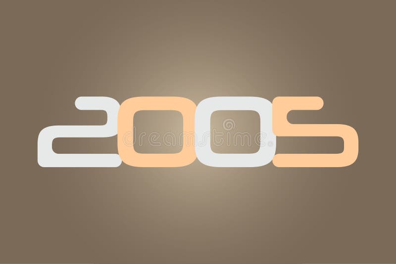 Year 2005 Numeric Typography Text Vector Design on Gradient Color ...