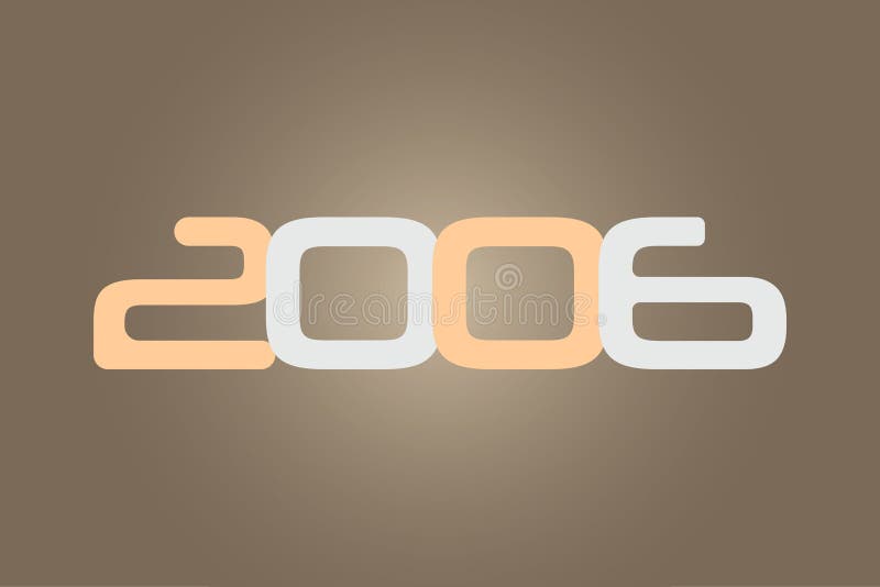 Year 2006 Numeric Typography Text Vector Design on Gradient Color ...