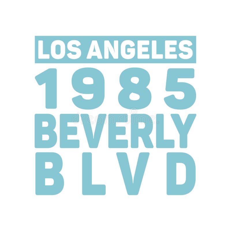 Los Angeles 1985 Typography Shirts Design Stock Vector - Illustration ...