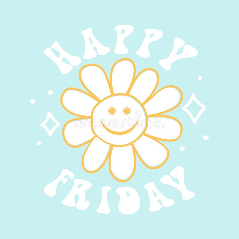 Happy Friday Flower Typography Shirts Design Stock Vector ...