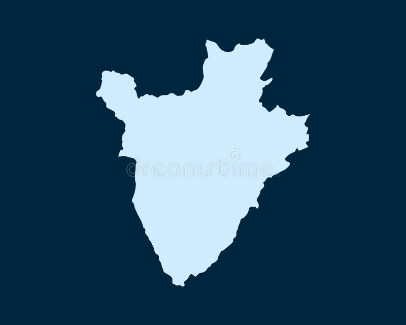 Light Blue Design Concept Of Country Burundi Map Isolated On Dark Green