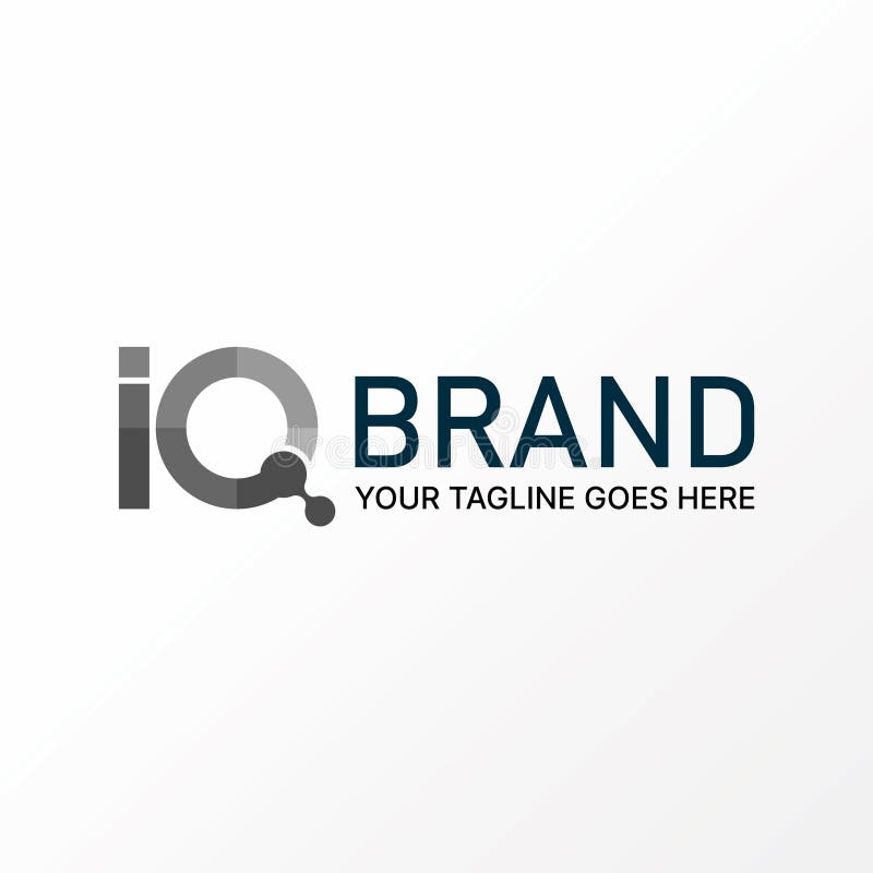 Letter Word IQ Sans Serif Circle Dot Tech Font. Related To Initial ...