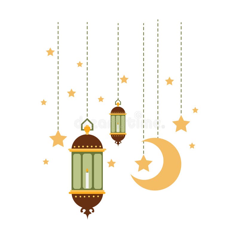 Islamic Lantern Illustration for Ramadan Kareem Elements Decoration ...