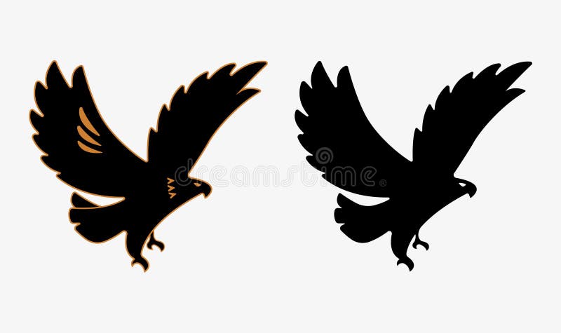 Set of Eagles Bird, Animal Logo Silhouette Stock Vector - Illustration ...