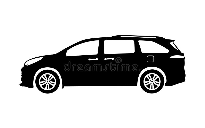 Family Car Vehicle Silhouette Stock Vector - Illustration of element ...