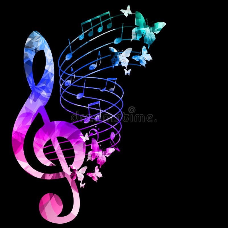 G-clef-musical Symbol with Wine Glasses Isolated on White Background ...