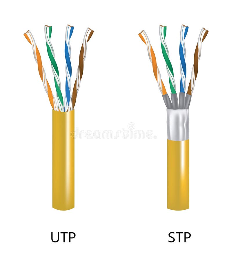UTP and STP cable stock vector. Illustration of coat - 271684941