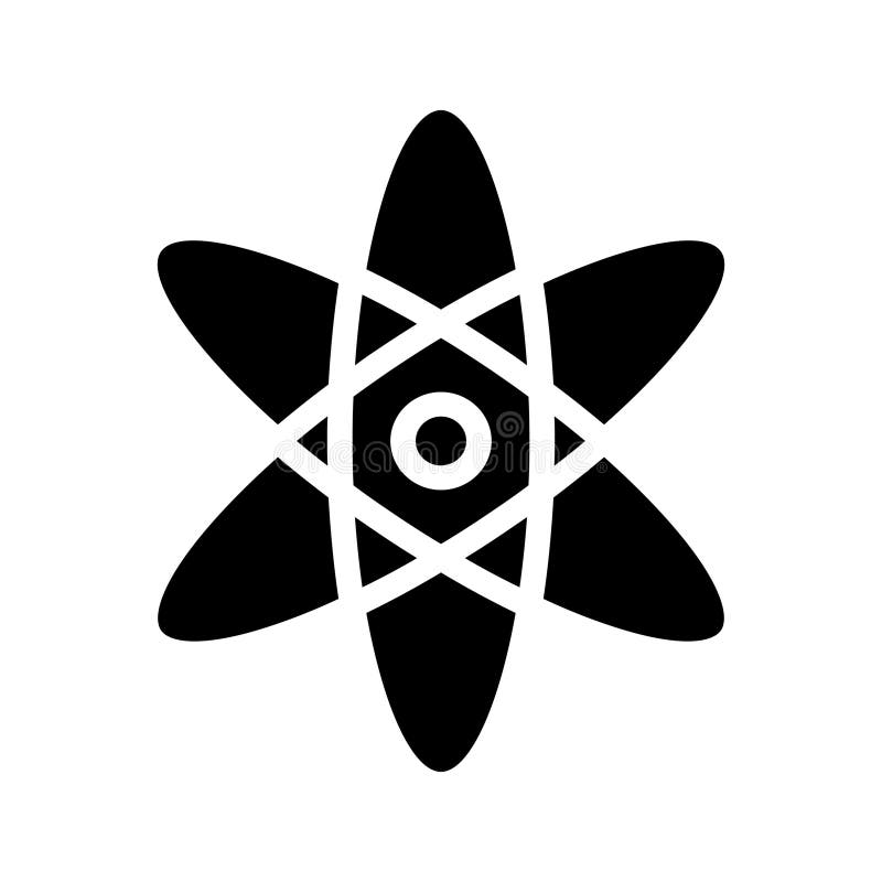 Atom Solid Style Icon stock vector. Illustration of website - 271737313