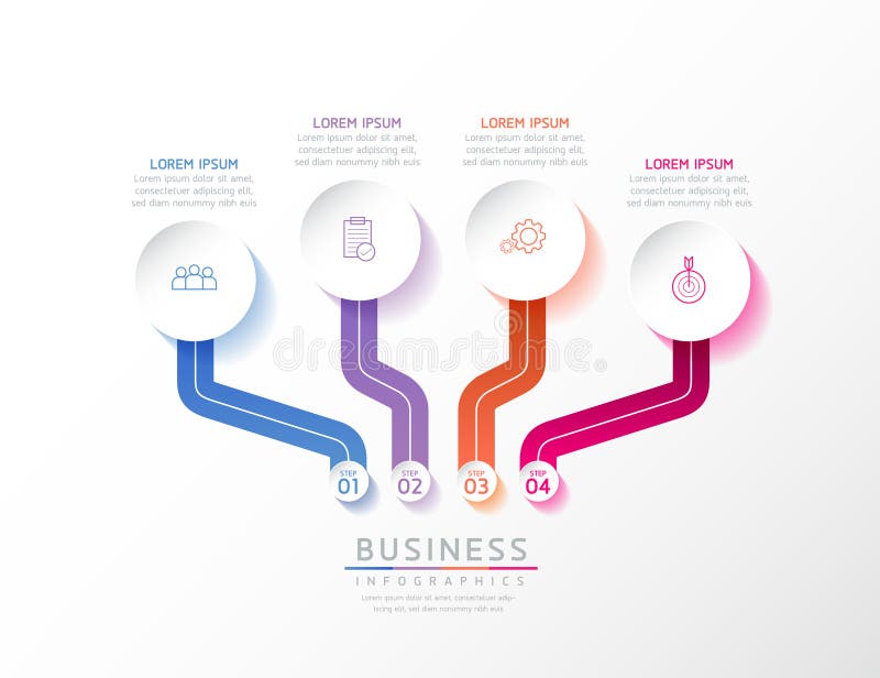 Vector Business Presentation Connecting Steps Infographic Template ...