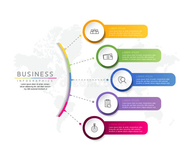 Vector Business Presentation Connecting Steps Infographic Template ...