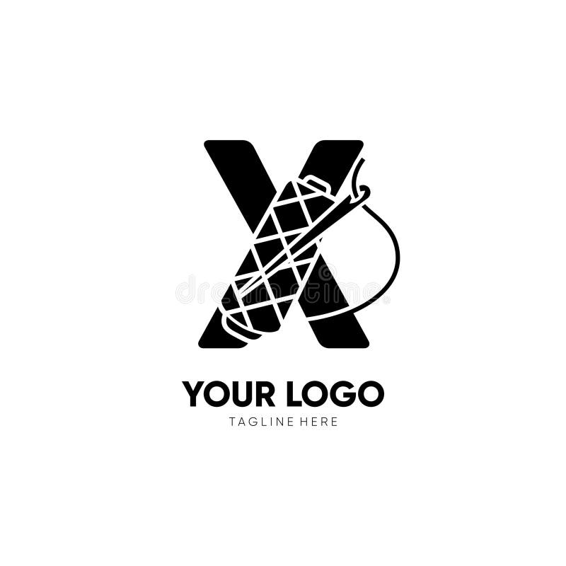 Letter Initial X Sewing Thread Logo Design Vector Icon Graphic Emblem ...
