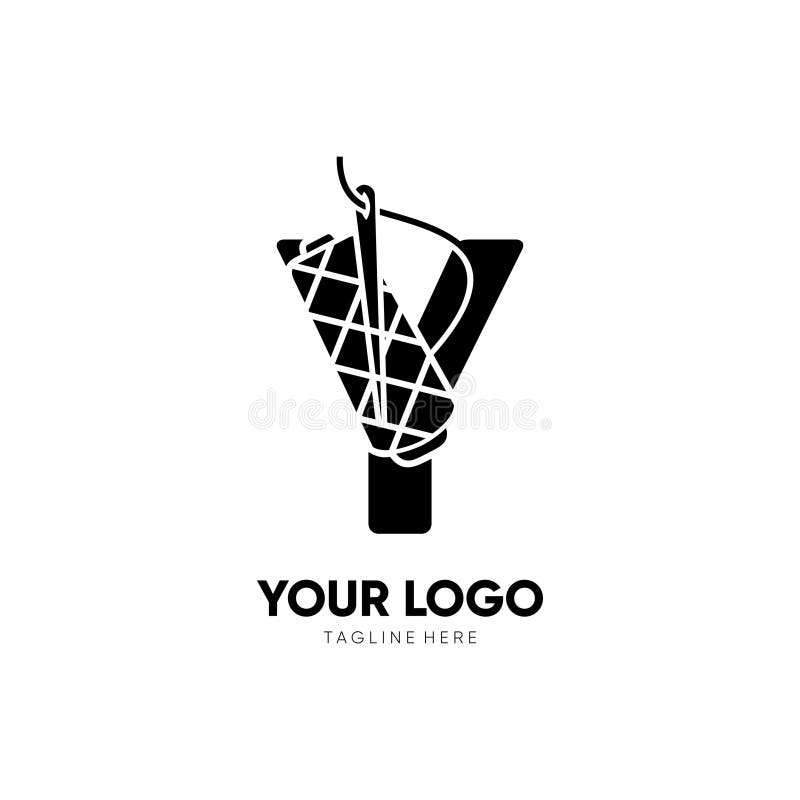 Letter Initial Y Sewing Thread Logo Design Vector Icon Graphic Emblem ...