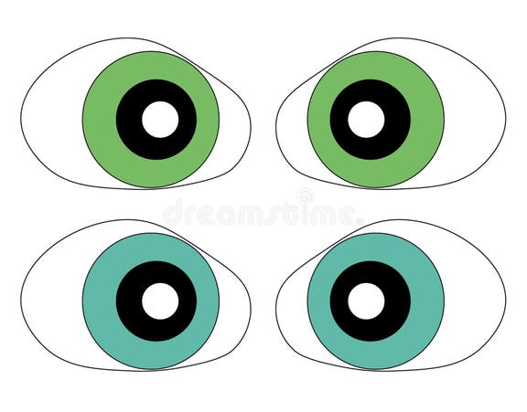 Eye Cathing Cute Colorful Cartoon Eyes Stock Illustration ...