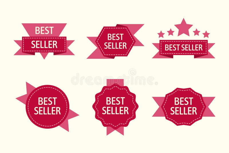 Set of Labels for Best Seller Stock Vector - Illustration of marketing ...