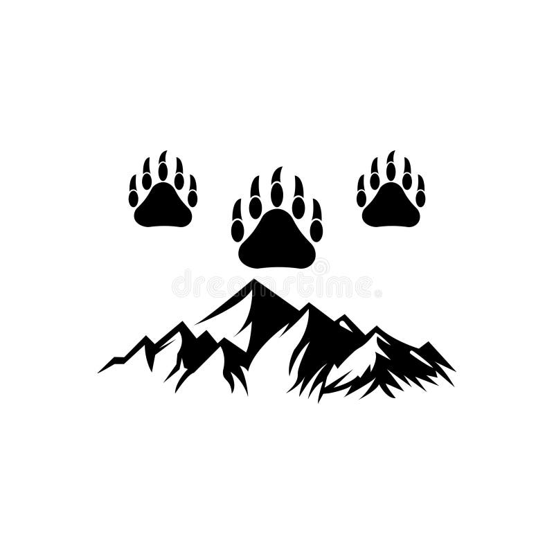 Bear S Tracks. Vector Illustration Stock Vector - Illustration of ...