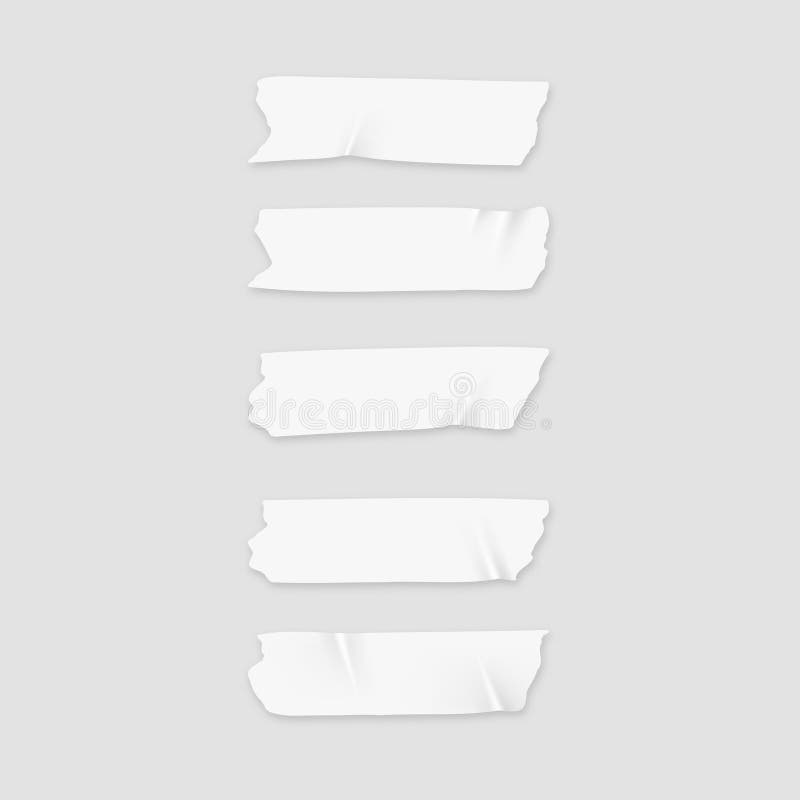 Realistic Adhesive Tape Collection. Sticky Scotch Tape of Different ...