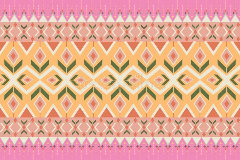 Motif Floral Flowers Ethnic Seamless Pattern. Aztec Textile Pattern ...