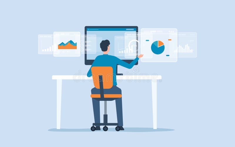 Business People Analytics and Monitoring on Graph Report Dashboard ...