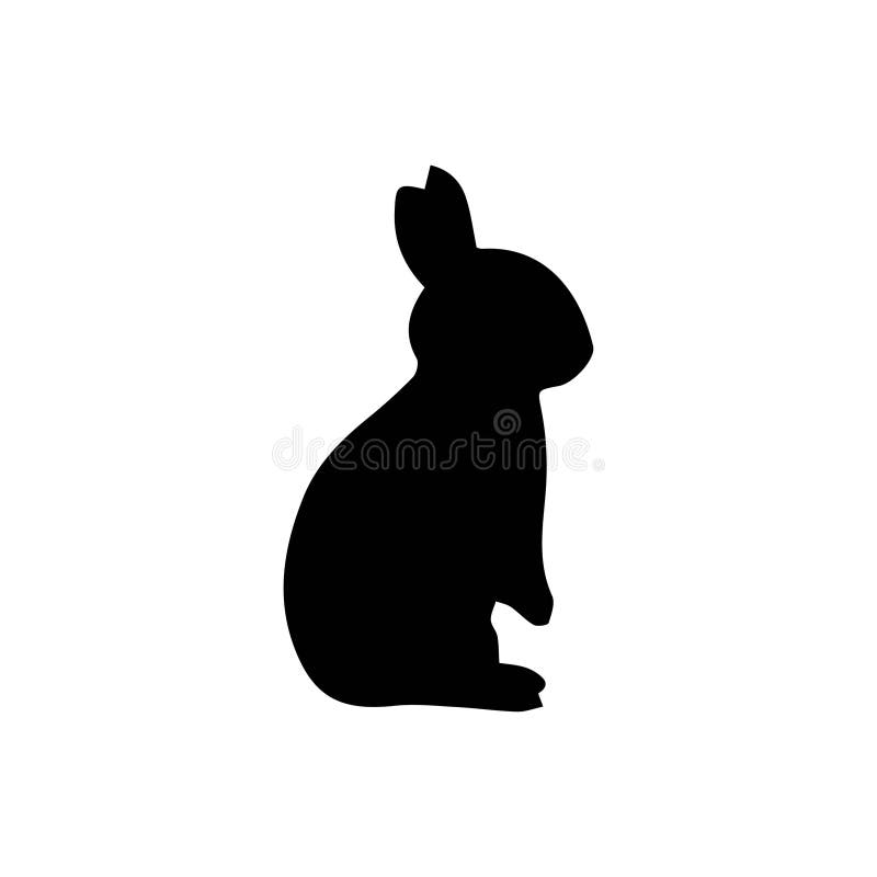 Rabbit Icon, Easter Bunny Animal Symbol. Linear Style Sign for Mobile ...