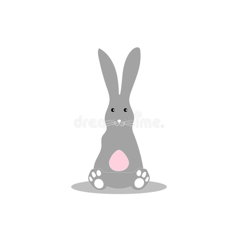 Rabbit Icon, Easter Bunny Animal Symbol. Linear Style Sign for Mobile ...