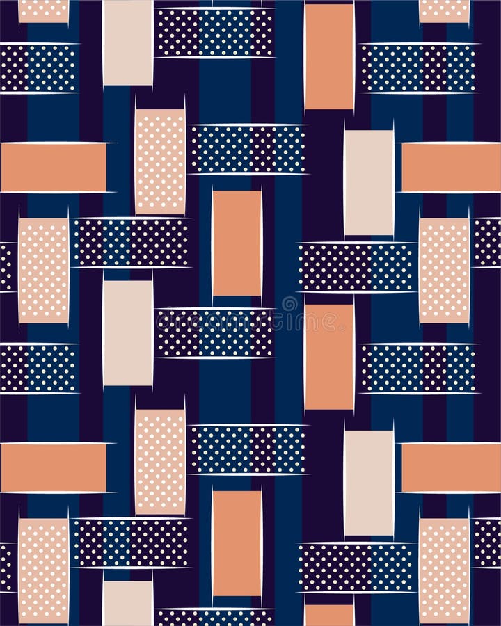 Abstract Decorative Design with Vector Pattern and Dots Design Rhombus ...